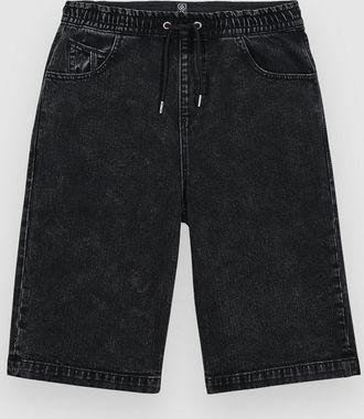 Volcom Freazy Loose Denim Ew Kids Shorts blackity black