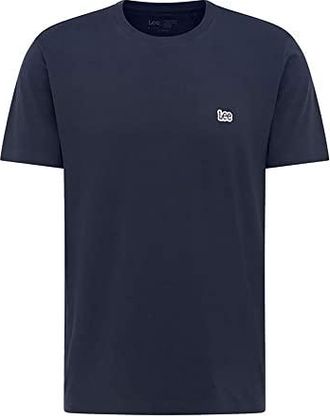 Lee SS Patch Logo Tee T-Shirt, Navy, 5XL Homme