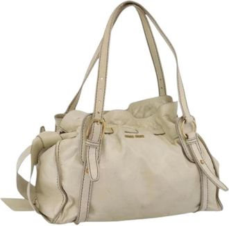 Miu Miu Sac port&eacute; &eacute;paule Pre-owned - Femme - Pre-owned - Beige - Taille: ONE Size