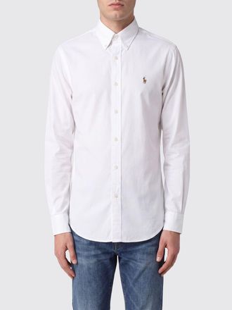 Polo Ralph Lauren Chemise en coton avec col button-down et logo Poney brod&eacute;