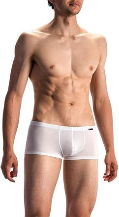 Olaf Benz Herren Trunk weiß Baumwolle unifarben