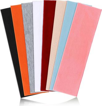 Dreshow Haarband Damen Sport D&uuml;nn Stirnband Damen Baumwolle Haarb&auml;nder Elastisch Headband Antirutsch Haarband Yoga Laufen 8 St&uuml;ck