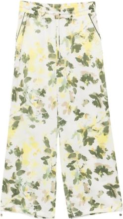 Liu Jo Femme, Pantalons, Multicolore, Taille: 42 FR Pantalon Satin&eacute; Imprim&eacute;