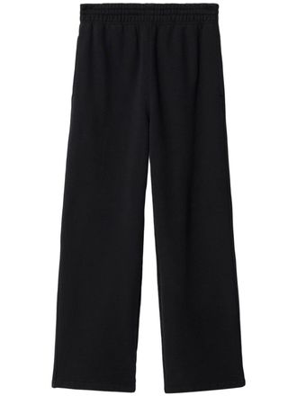 Burberry pantalon droit à broderies - Noir