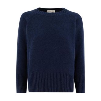 Le Tricot Perugia Gerippter Wollpullover - - Knitwear - Damen - Blau - XS