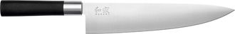 Kai Wasabi Black Kochmesser 23,0 cm Klingenlänge - rostfreier 6A/1K6 Edelstahl poliert 58 (±1) HRC - schwarzer Polypropylen Griff - Chef Messer Küchenmess
