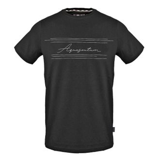 Aquascutum T-Shirt f&uuml;r Herren, Baumwolle (Schwarz)