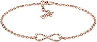 Elli Bracelets Thème Infinity Argent - 925/1000 Plaqué Or Rose Longueur 18 cm - 0209412914_18