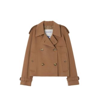 Burberry Cropped Cashmere Mayfair Trench Jacket