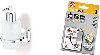 Tiger Ramos Seifenspender chrom, inklusive Tigerfix-Klebesystem zum Befestigen ohne Bohren