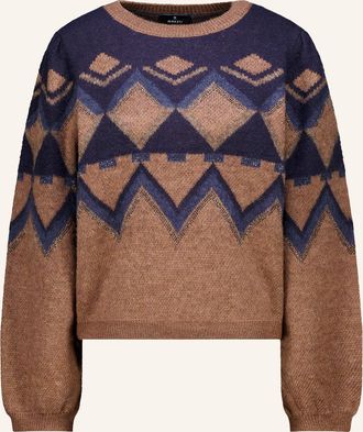 Monari Monari Pullover Mit Schmucksteinen braun