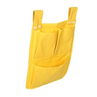 DOITOOL Canvas Babybett Organizer H&auml;ngend Gelb Wand Kinderbett Aufbewahrungstasche Platzsparend mit Mehrfachf&auml;chern f&uuml;r Babyspielzeug Wickeltisch und Bassinet