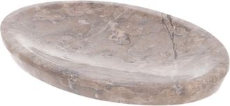 Guru Shop Marmor Seifenschale, Zen Schale Für den Waschtisch - Grau 16cm, 1x16x10 cm