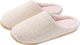 Generic Pantoufles l&eacute;g&egrave;res pour femme - Ferm&eacute;es - Antid&eacute;rapantes - En feutre - Chaudes - En peluche - Doublure douce - Unisexe, rose, 39 EU