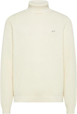 Sun 68 Pull &agrave; col roul&eacute; - Homme - Pulls - Blanc - Taille: S