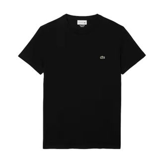 Lacoste Homme, Tops, Noir, Taille: XL T-shirt Brod&eacute;e en Coton Pima