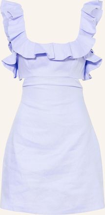 Zimmermann Leinenkleid Indra Frilled Mit Volants Und Cut-Outs blau