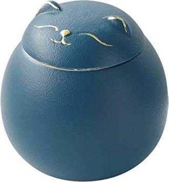 Hemoton Pot Herm&eacute;tique en C&eacute;ramique Contenants De Th&eacute; en Vrac Bo&icirc;te &agrave; Th&eacute; Portable Pots De Chat Porte-Bonheur Bocal De Conservation des Aliments en C&eacute;ramique 