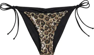 Beach Bunny Bas du bikini Shiloh &agrave; paillettes - Femme - Maillots de bain - Brun - Taille: 36 FR