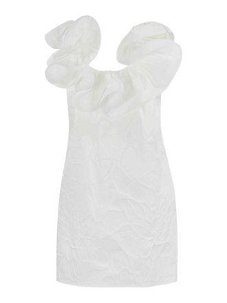 Elisabetta Franchi Robe Au Genou - Blanc