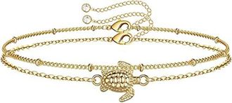 Generic Mode Femmes Tortue Double Couche Bracelet Bijoux de fiançailles Cadeaux années 80 Boucles doreilles pour Femmes (Or, Taille Unique) Durabilité