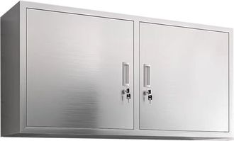 Generic H&auml;ngeschrank Metall Abschlie&szlig;bar Verdickte Verstellbare Regalb&ouml;den aus Edelstahl Werkzeugschrank Tragf&auml;higkeit 30 Kg Abmessungen 120 &times; 60 &times; 35cm(180x3