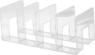 STOBOK Schreibtisch-dokumentenhalter Aus Hochwertigem Material Unterteiltes Bürodateispeicher-Regal Desktop-dateihalter Für Ordner Papiere Bücher Zeitschrift