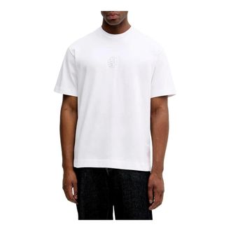 HUGO BOSS Homme, Tops, Blanc, Taille: S T-Shirt Girocollo Over C Tames