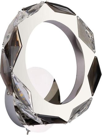 Globo Lighting Wandlampe Wandleuchte Kristalllampe led Treppenhauslampe Flurleuchte rauch