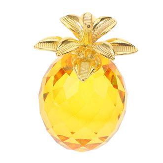 Happyyami Kristallglas Ananas Dekoration Modell Handgefertigtes Glasfrucht Ornament Langlebige Tisch Gartendeko Kreative Desktop Figur Geeignet Für Wohnraum Fen