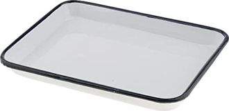 Hellery Plateau &eacute;maill&eacute; Plateau de Assiette de Fruits, Blanc 20 * 30cm