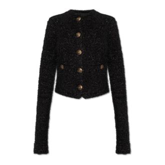 Balenciaga Tweed-Jacke - - Jackets - Damen - Schwarzk - M