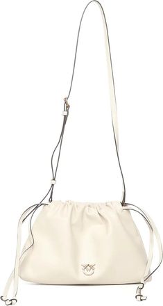 Pinko Schultertasche mit Kordelzug - Weiß