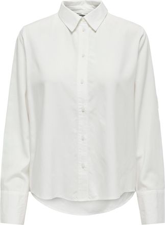Only Damen Onlberit Life L/S Shirt WVN Hemdkragen Langarmhemd Für Den Alltag, Snow White, XX-Large