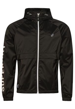 Superdry Mens Code Essential Hooded Cagoule Jacke, Black Logo, 2XL