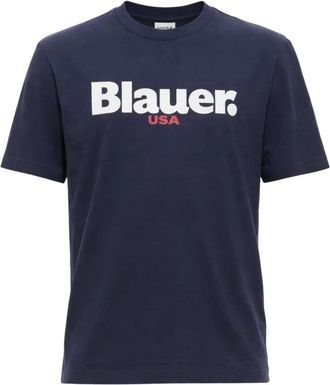 Blauer Ernst T-shirt - - Tops - Herren - Blau - 2XL