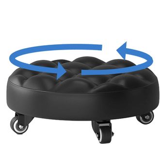 Generic Bodensitze für Erwachsene - niedriger Küchenhocker, niedriger Hocker | Shop, niedriger Hocker, Rollhocker aus PU-Leder, vielseitiger Bodenstuhl für di