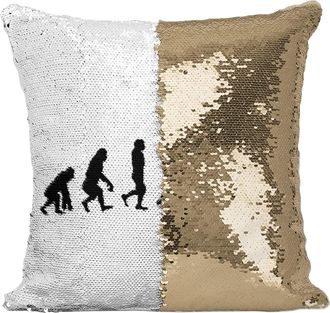 Fabulous Kissen mit Paillettenbezug Gold Evolution Posaune Musik Instrument Musiker