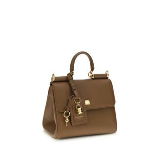 Dolce & Gabbana Womens Brown Calf Leather Bos Taurus Shoulder Bag