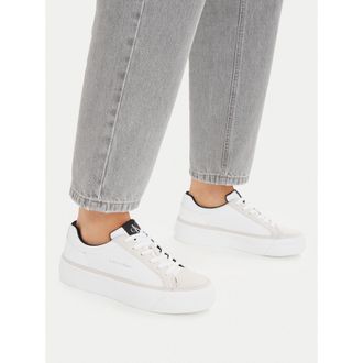 Calvin Klein Sneakers Calvin Klein Vulc Flatf Laceup HW0HW03086 Wei&szlig;