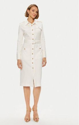 Tommy Hilfiger Hemdkleid Utility Shirt Dress Ls WW0WW42269 Weiß Regular Fit