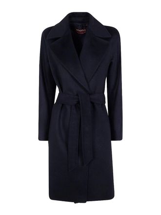 Max Mara Knielanger Mantel - Schwarz