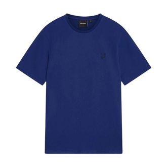 Lyle & Scott Rundhals-T-Shirt mit kurzen &Auml;rmeln aus Baumwolle - - Tops - Herren - Blau - 2XL