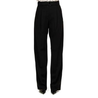 Max Mara Schwarze Flie&szlig;ende Cady Hose - - Trousers - Damen - Schwarzk - M
