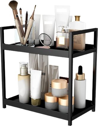 Generic Schreibtisch-Organizer - vertikaler Aufbewahrungs-Organizer, schmal, doppellagig, vielseitig f&uuml;r K&uuml;che und Badezimmer, Make-up, Gew&uuml;rze, Zubeh&ouml;r