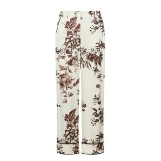 Liu Jo Viskose Satin Hose - - Trousers - Damen - Wei&szlig; - 2XL