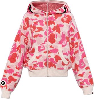 A Bathing Ape A Bathing Ape, Femme, Sweatshirts et sweats &agrave; capuche, Rose, Taille: 38 FR Sweat &agrave; capuche &agrave; Capuche Zipp&eacute;e