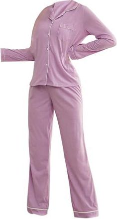 Generic Pijamas Femmes Polaire, Pyjama Femmes, Pyjama Pilou Pilou, Avec Haut Manches Longues Et Pantalon De Pyjamas, Deux Pièces 2024 Automne Hiver Pour Femme