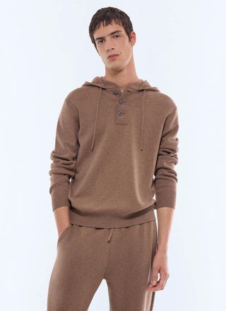 Fursac Pull &agrave; capuche en laine et coton - Taille XXL - Homme