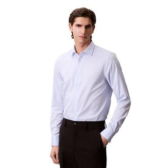 Calvin Klein Hemd aus Baumwollmischung in Blau